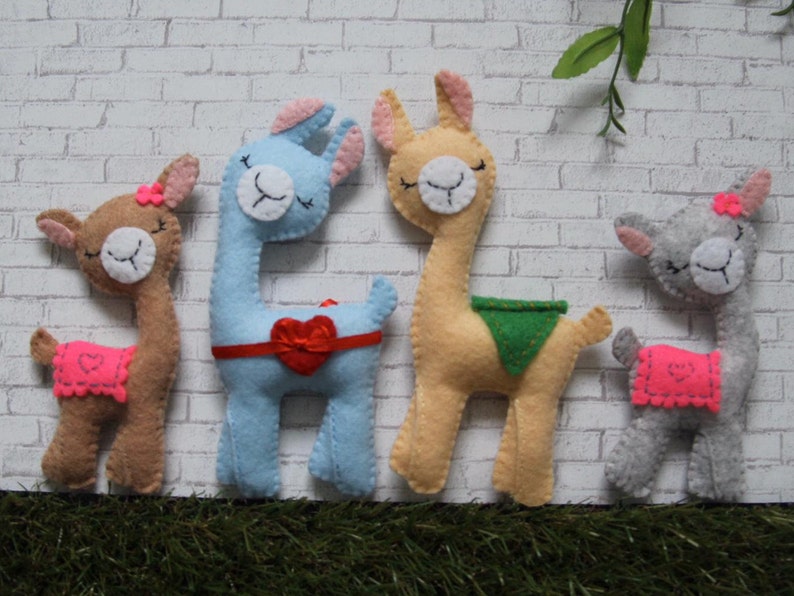 Llama Felt PDF Pattern, Felt Animal Sewing Pattern, Hand-sewn Crafts ...