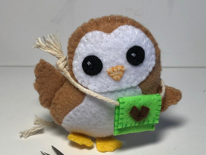 Barn Owl Felt PDF Pattern, Felt Animal Sewing Pattern, Felt Birds, Hand ...
