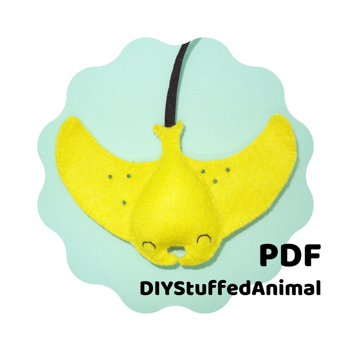 Manta Ray PDF Pattern, Marine Animals, Sharks, Felt Animal Sewing ...