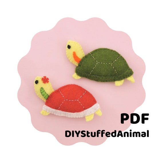 Sea Turtle Felt PDF Pattern Felt Animal Sewing Pattern | Etsy
