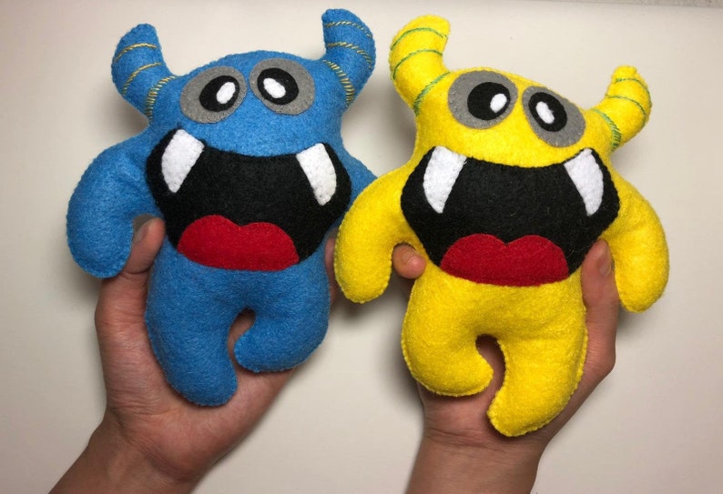 Monster Felt PDF Pattern, Felt Animal Sewing Pattern, Hand-sewn Crafts ...
