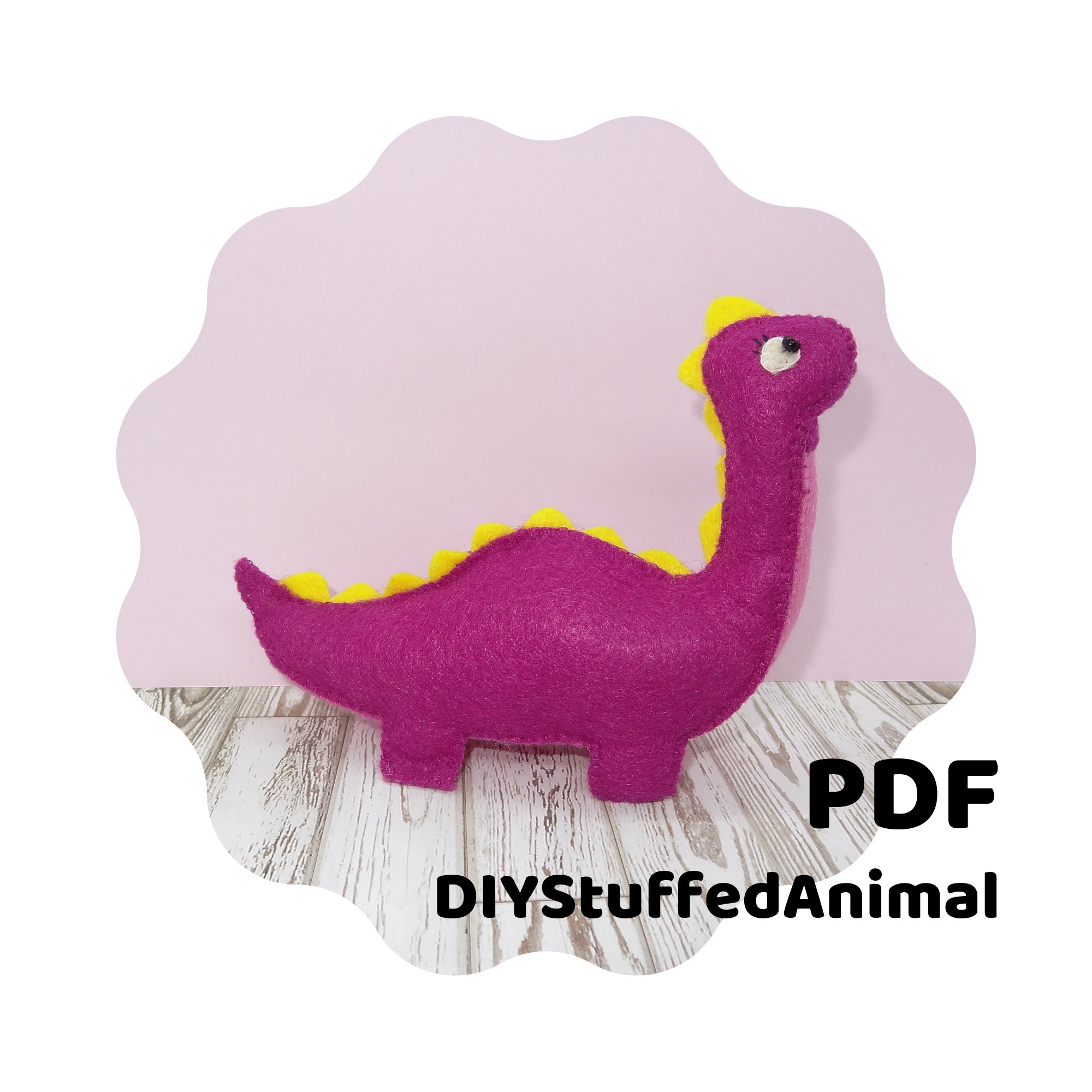 Dinosaur PDF Sewing Pattern, Dinosaur Felt Animals, Dino Patterns, Hand ...