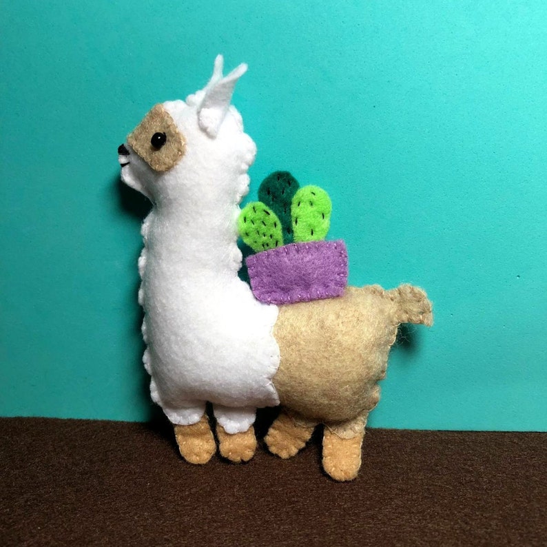 Alpaca Felt Pattern PDF, Fleece Felt Animal Pattern, Hand Sewn ...