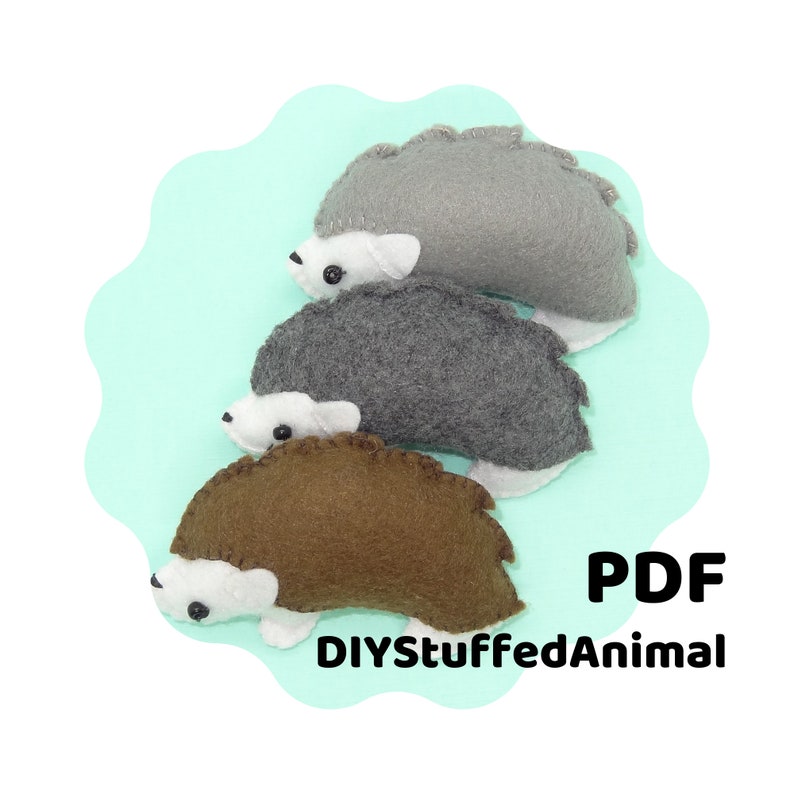 Hedgehog Felt Pattern PDF, Pet Felt Animal Pattern, Hand Sewn Creations ...