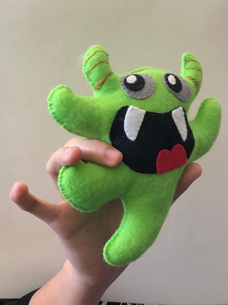 Monster Felt PDF Pattern, Felt Animal Sewing Pattern, Hand-sewn Crafts ...