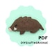 Wild Boar Felt Pattern PDF, Pig Felt Animal Pattern, Hand Sewn ...