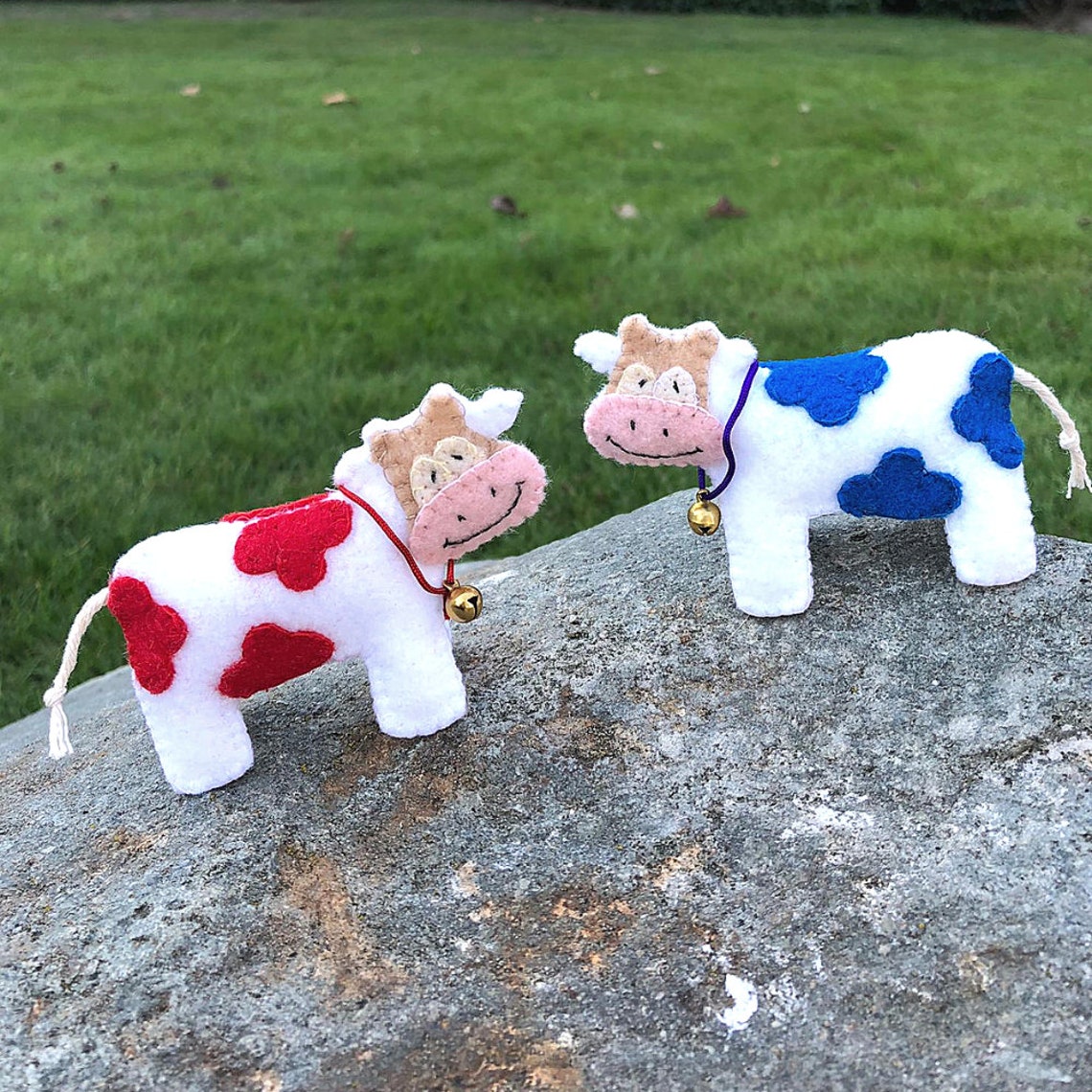 Cow PDF Sewing Pattern, Barn Animals, Felt Farm Animals PDF, Hand-sewn ...
