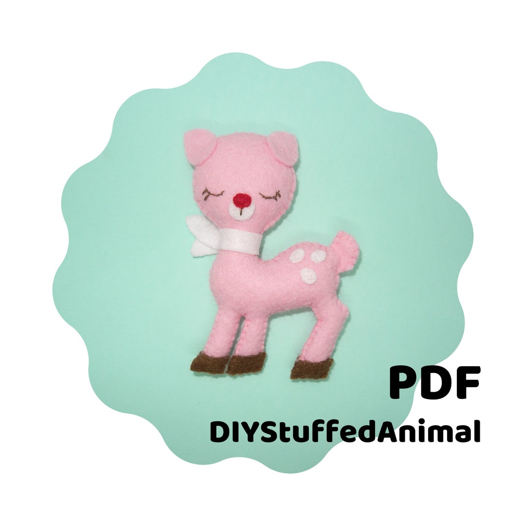 Fawn Felt PDF Pattern, Felt Animal Sewing Pattern, Hand-sewn Crafts ...