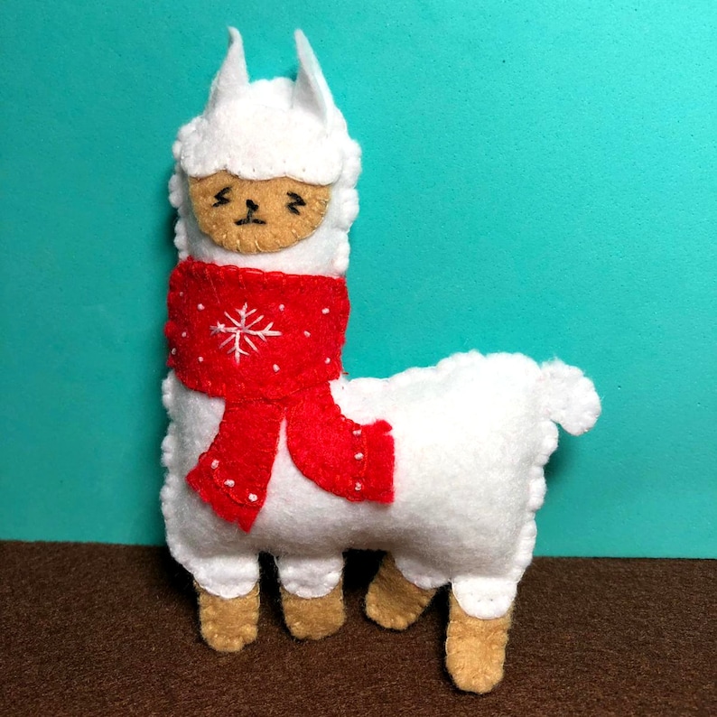 Alpaca Felt Pattern PDF, Fleece Felt Animal Pattern, Hand Sewn ...
