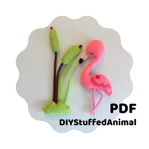 Felt Flamingo PDF Sewing Pattern and Tutorial / Stuffed Animal | Etsy