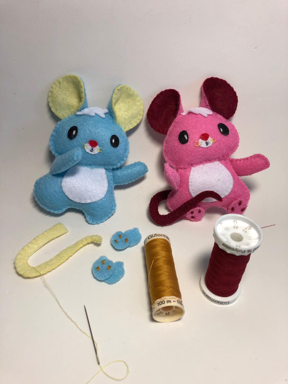 Mouse Felt PDF Pattern, Felt Animal Sewing Pattern, Hand-sewn Crafts ...