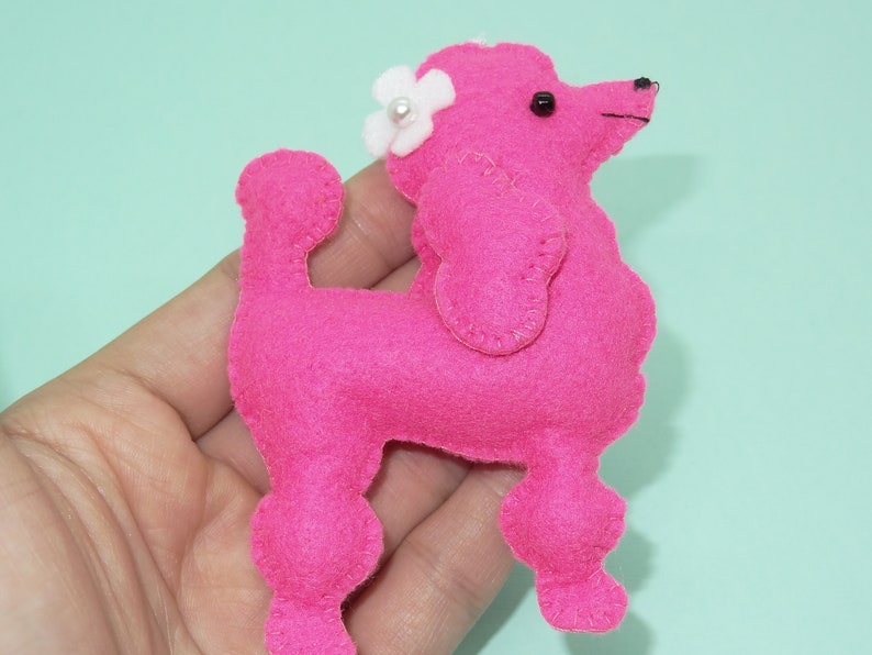 Poodle Felt PDF Pattern, Felt Animal Sewing Pattern, Hand-sewn Crafts ...