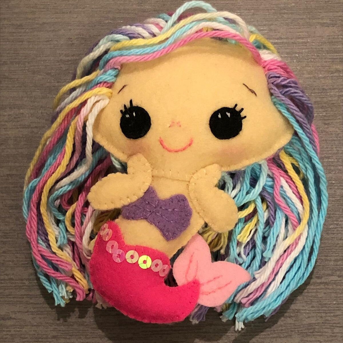 Rainbow Mermaid PDF Pattern, Felt Animal Sewing Pattern, Hand-sewn ...
