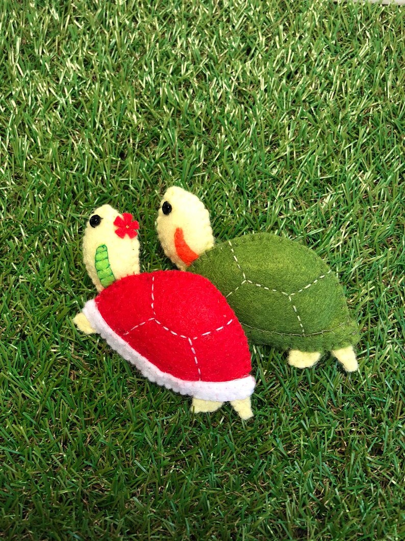 Sea Turtle Felt PDF Pattern, Felt Animal Sewing Pattern, Hand-sewn ...