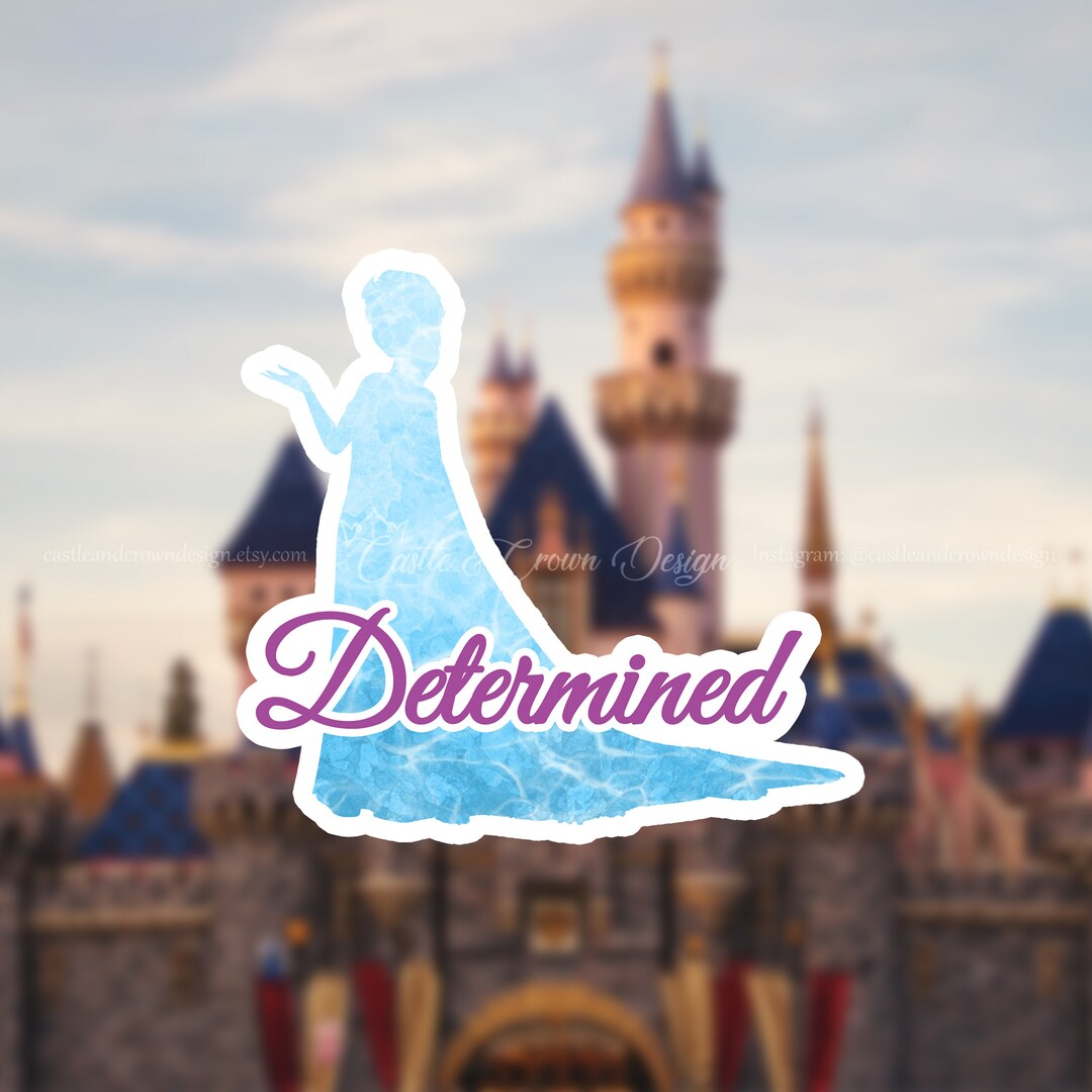 Elsa Determined Marble Princess Traits Disney Inspired Sticker 3 ...