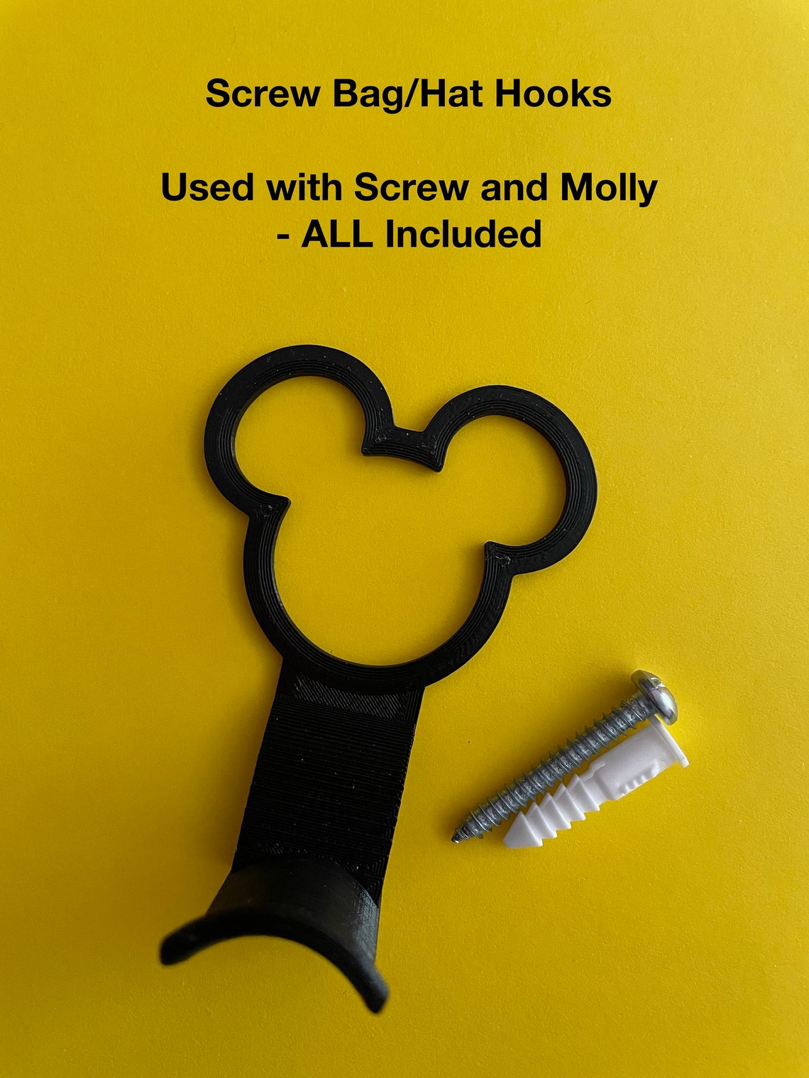 Set of Mouse Display Wall Hooks Mouse Ears Display Backpack - Etsy