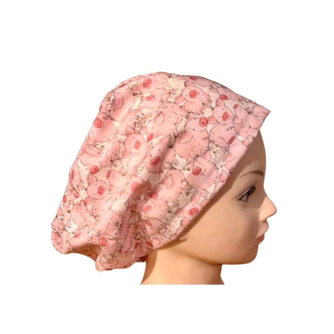 Pig Scrub Hat Cute Pig Print Scrub Cap Womens Euro Style Surgical Hat ...