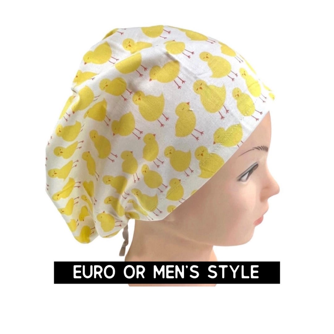 Easter- Cute Chicks Scrub Cap | Satin Lined | Easter | Baby Chickens ...