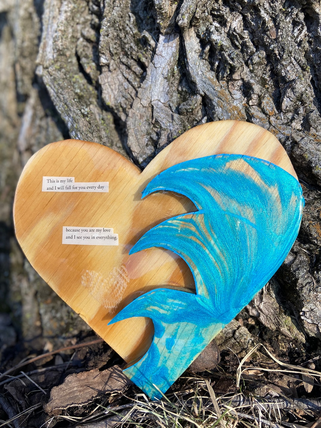 Ocean Heart Sign - Etsy