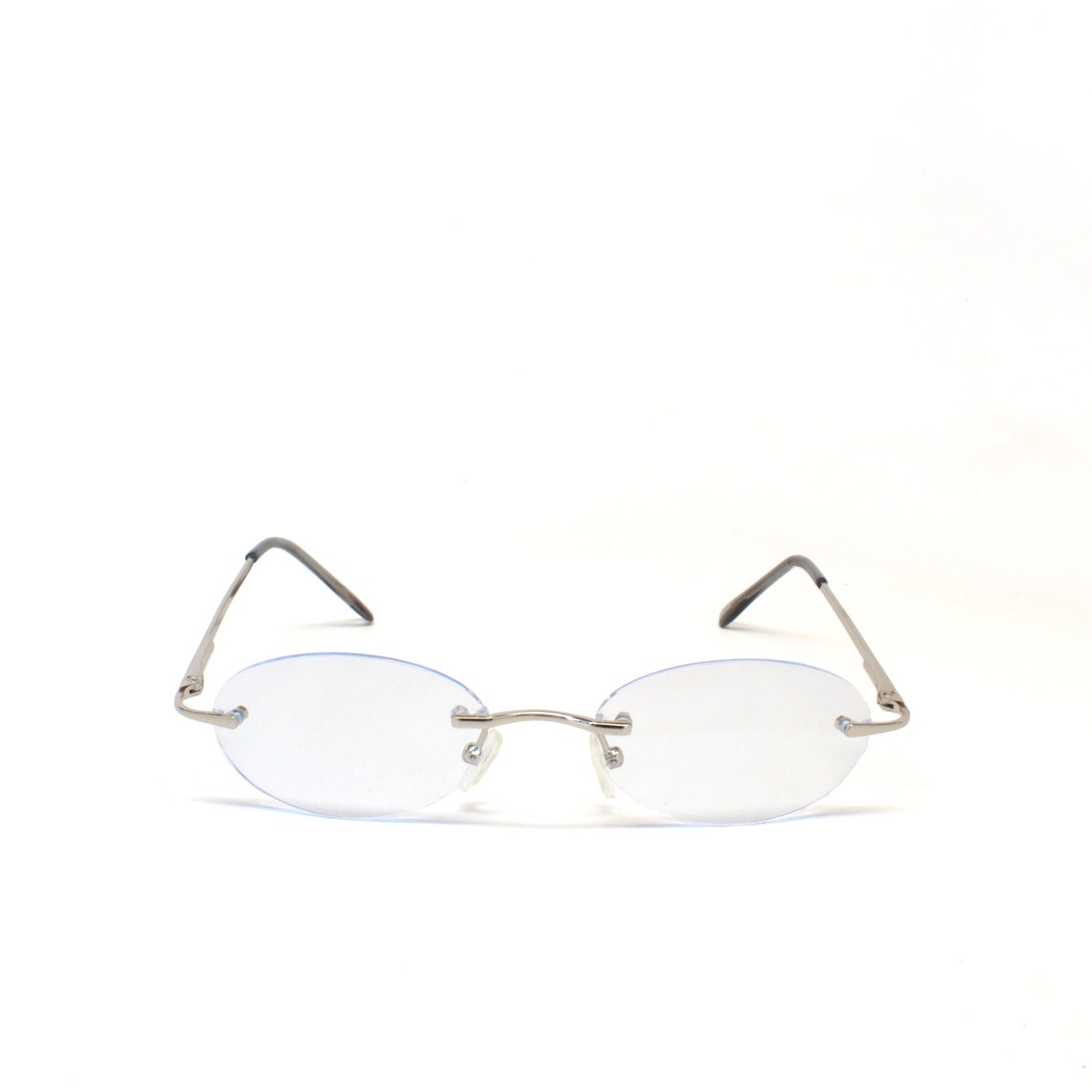Authentic Vintage 90s Made Light Tint Blue Lens Framless - Etsy