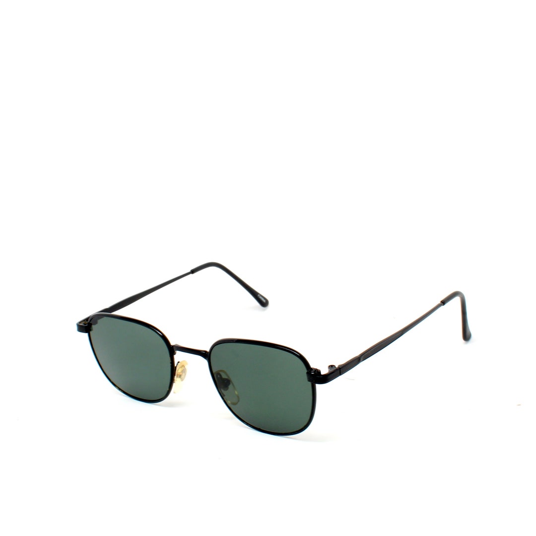 Authentic Vintage 90s Square Black Wire Frame Sunglasses - Etsy