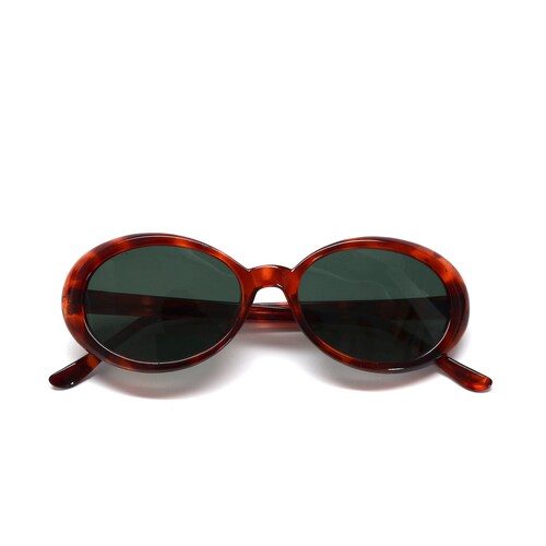 Authentic Vintage 90s Slim Tortoise Shell Oval Sunglasses - Etsy
