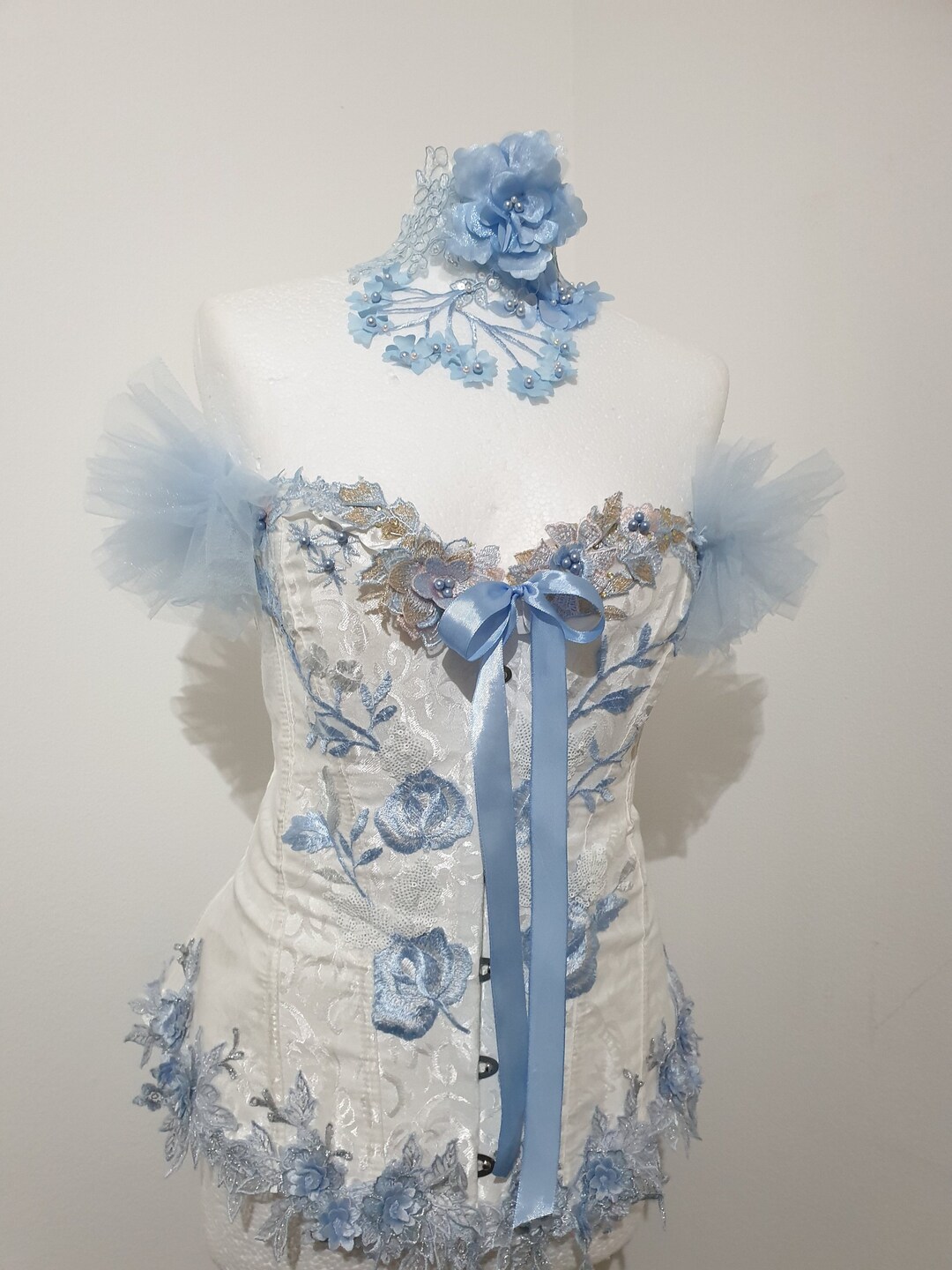 Corpse Bride Emily's Inspired Bridal Dress 2 Piece Corset Plus Skirt ...