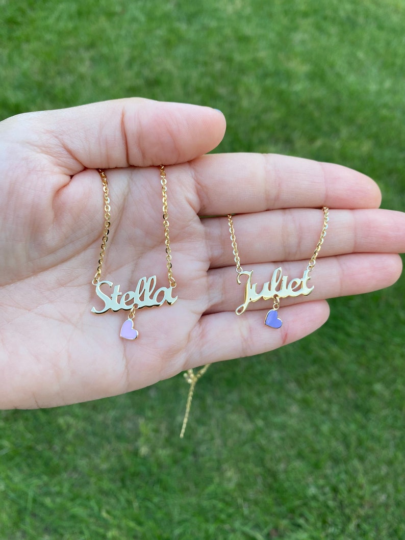 Personalized Juliet Script Name Necklace Sterling Silver 14K Gold ...