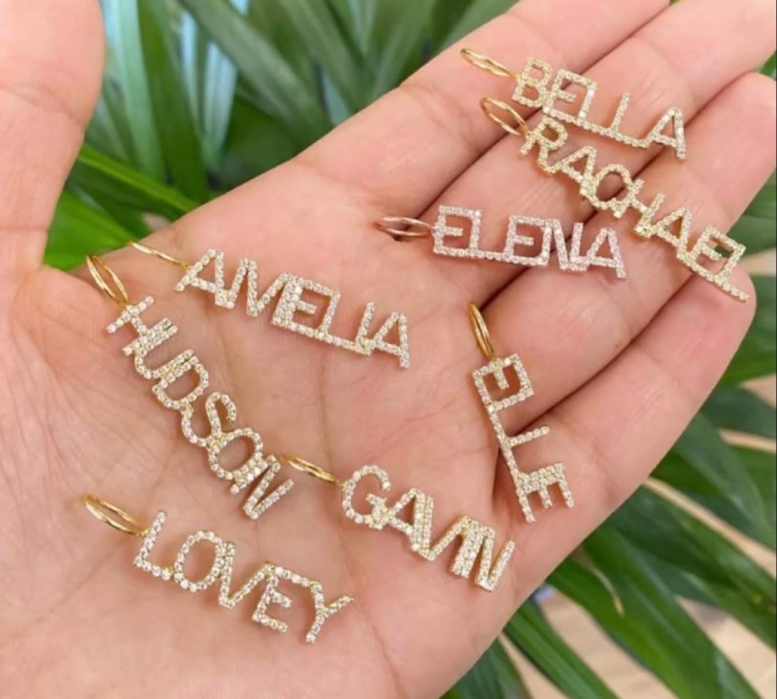 As Seen on Tara Moni. Personalized Pave Name Charms. Diamond Charms ...