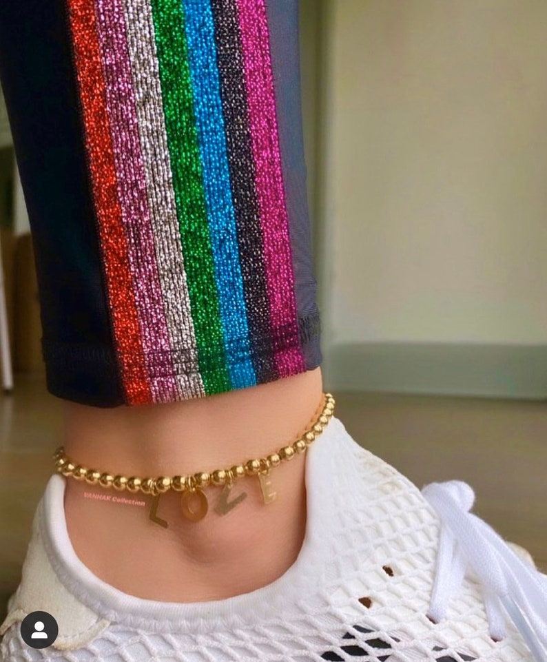 18K Gold Filled Personalized Custom Anklet. Initial Anklet. - Etsy