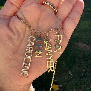 As Seen on Caroline Baudino. Personalized Pave Name Charms. Diamond ...