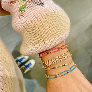 Sterling Silver and Gold Plated Initials/name Cuff/bangle. Personalized ...