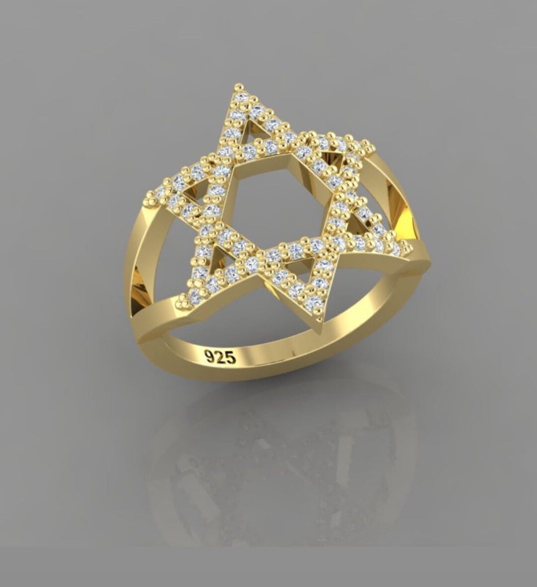 Chai Ring | Star of David Ring | Jewish Star Ring | חי Ring | Hebrew ...