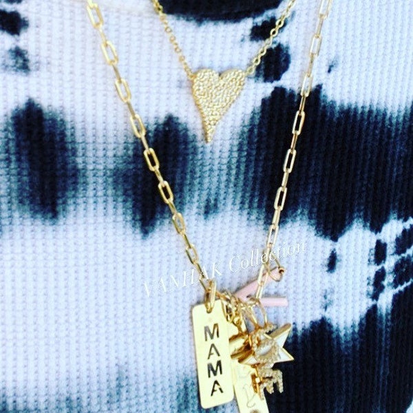 Mini Charm Necklace - Etsy