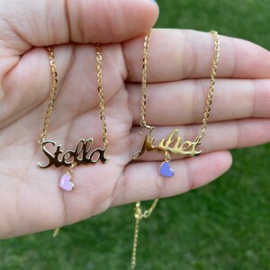 Personalized Juliet Script Name Necklace Sterling Silver 14K Gold ...