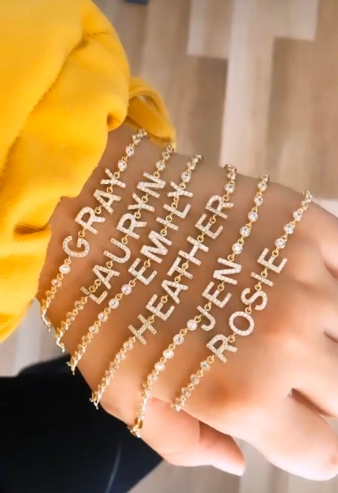 Sterling Silver and Gold Plated Custom/personalized Bracelet in Silver ...