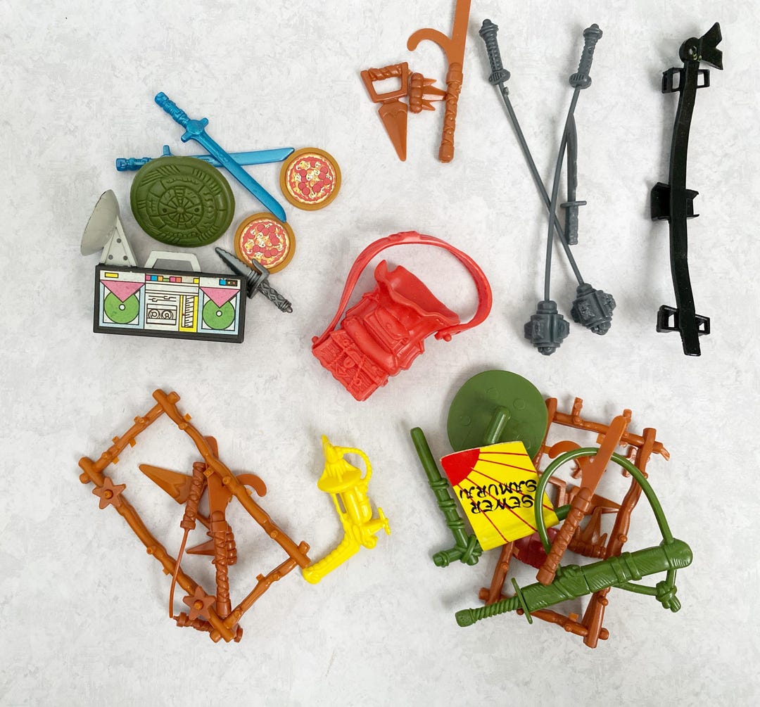 Teenage Mutant Ninja Turtles Accessories, TMNT Vintage Playmates Mirage ...