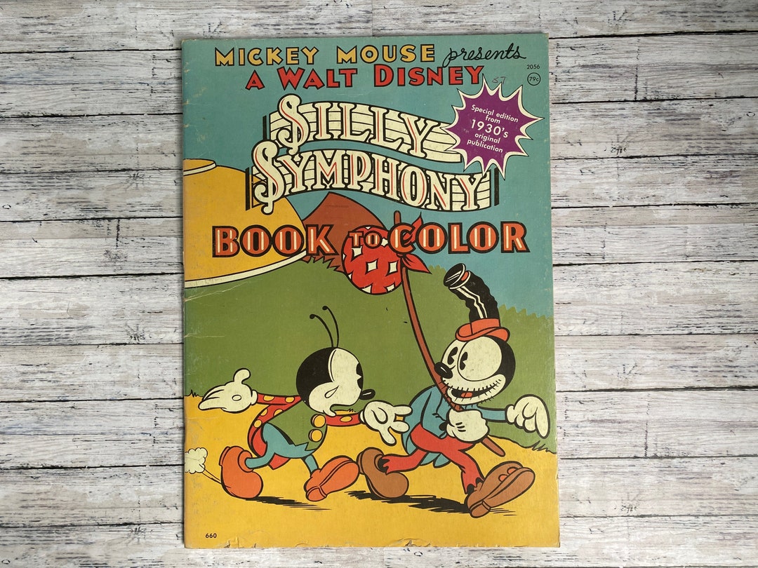 Vintage Disney Art Books Mickey Mouse A Walt Disney Silly - Etsy