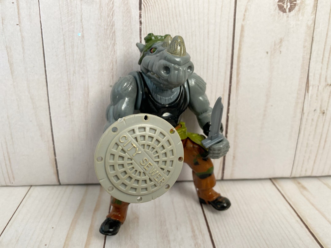 Teenage Mutant Ninja Turtles Rocksteady Action Figure, Vintage 1988 ...