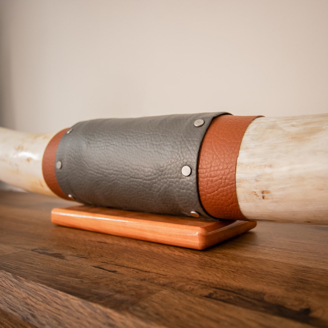 Authentic Real Bull Longhorn/leather Horn Mount 50 to 52 Steer Horns ...