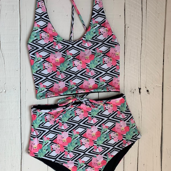 High Waist Full Coverage Bikini - Etsy