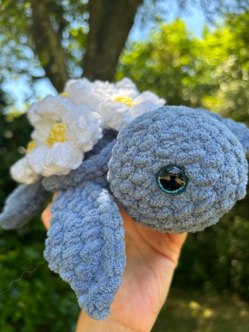 Turtle Crochet Pattern Crochet Pattern puff Flower Turtle Pattern ...