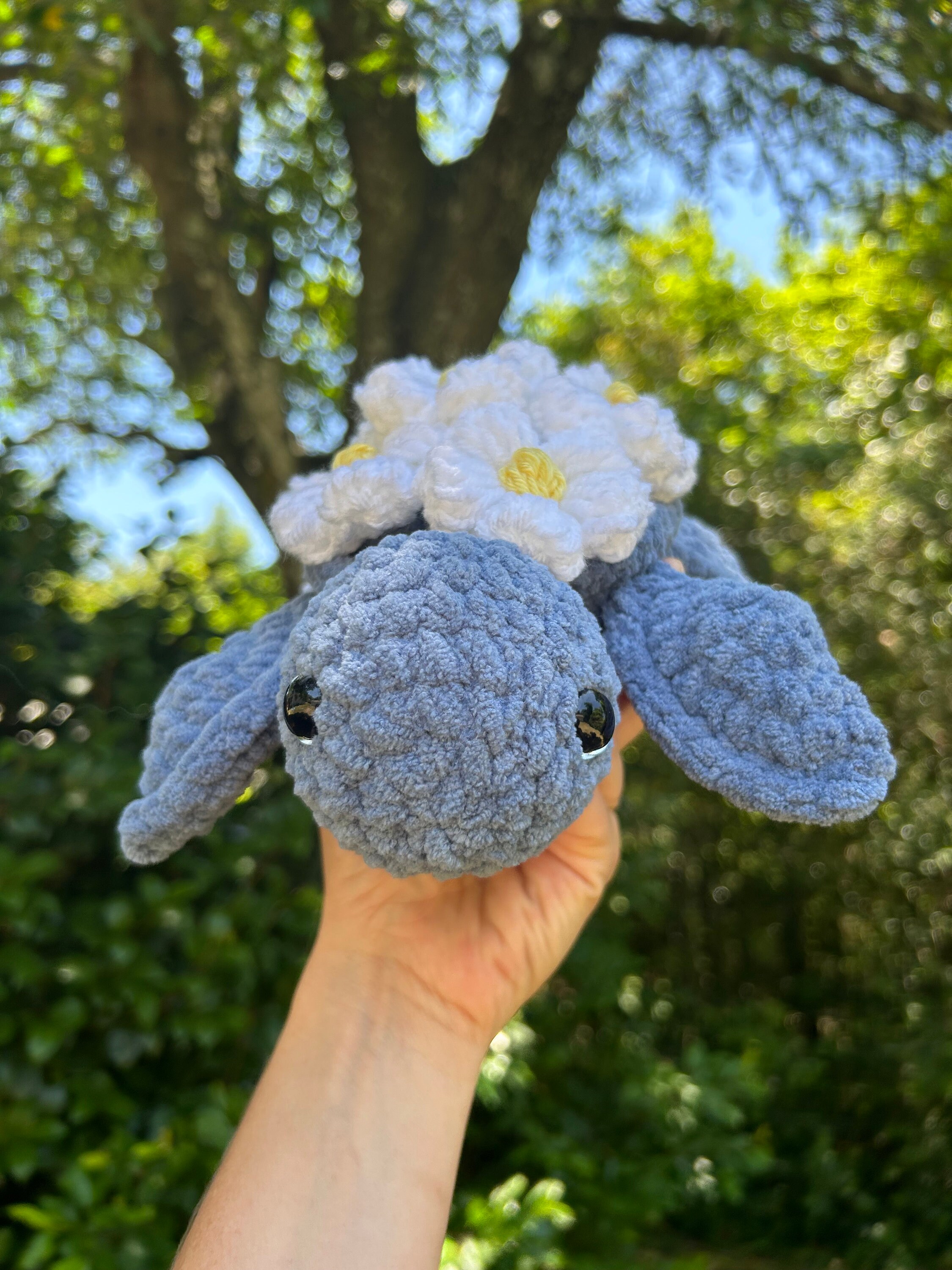 Turtle Crochet Pattern Crochet Pattern puff Flower Turtle Pattern ...