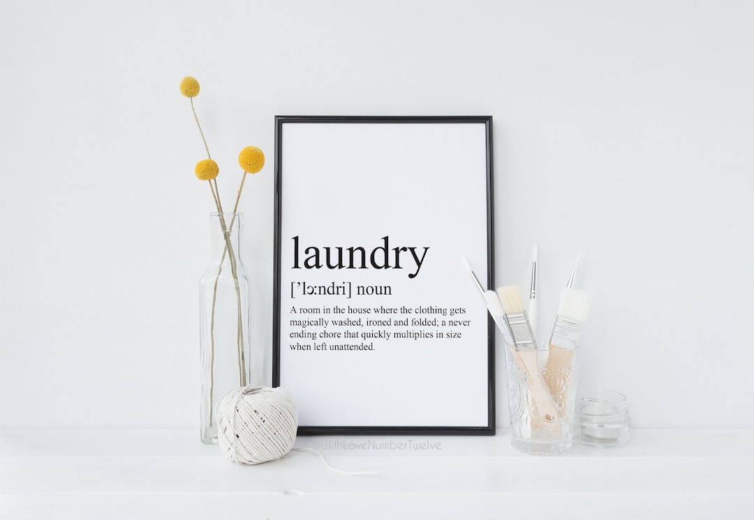 Laundry Definition Print | Laundry Print | Utility Room Prints | Home ...