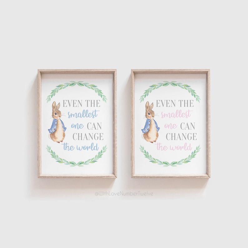 Peter Rabbit Even the Smallest One Can Change the World Print - Etsy UK