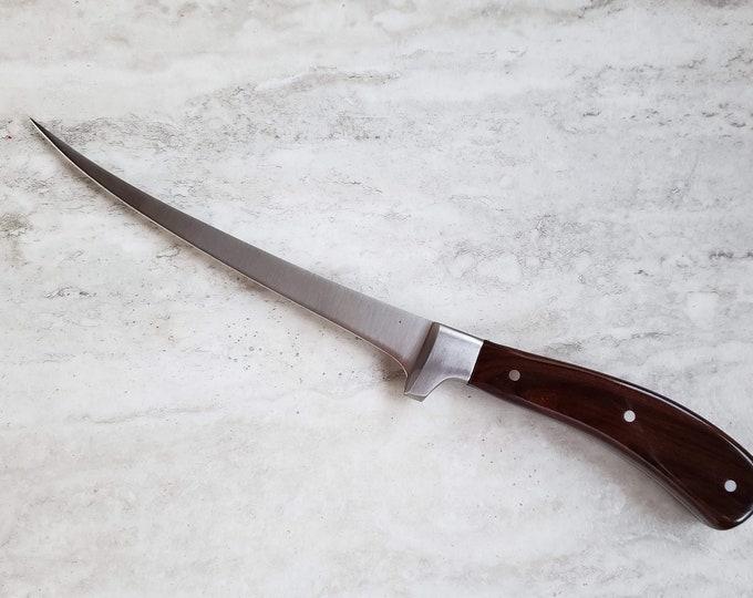 Fish Fillet Knife Exotic Wood Custom Bolivian Rosewood - Etsy