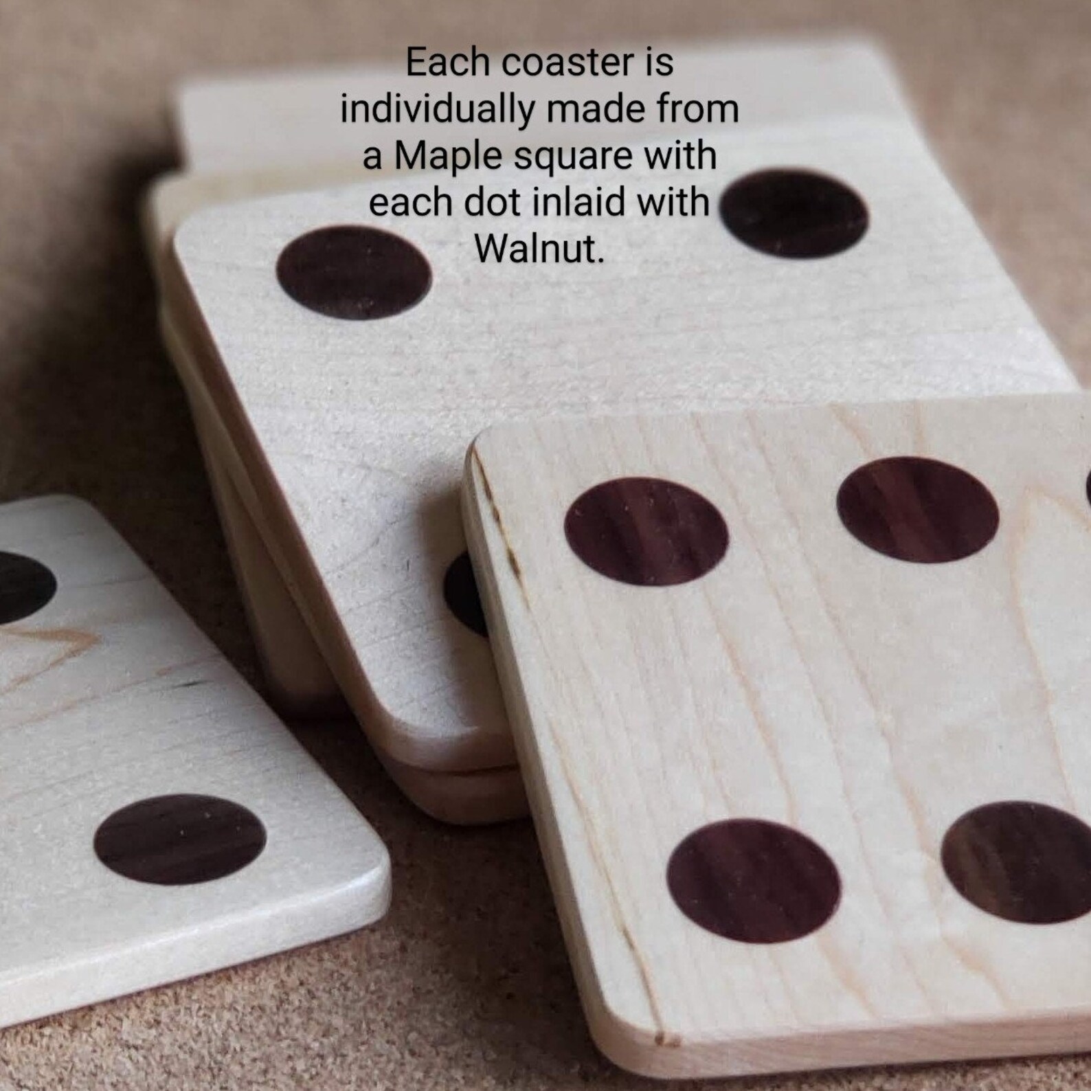 Dice Coaster Set Wood Custom Drink Coasters Game Room | Etsy