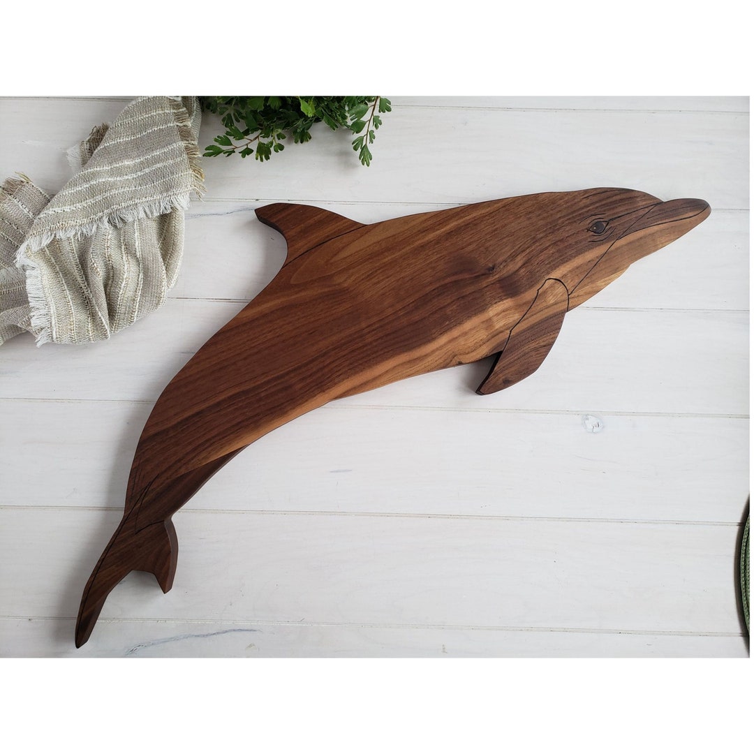 Dolphin Fish Serving Board, Charcuterie Board, Coastal Decor - Etsy