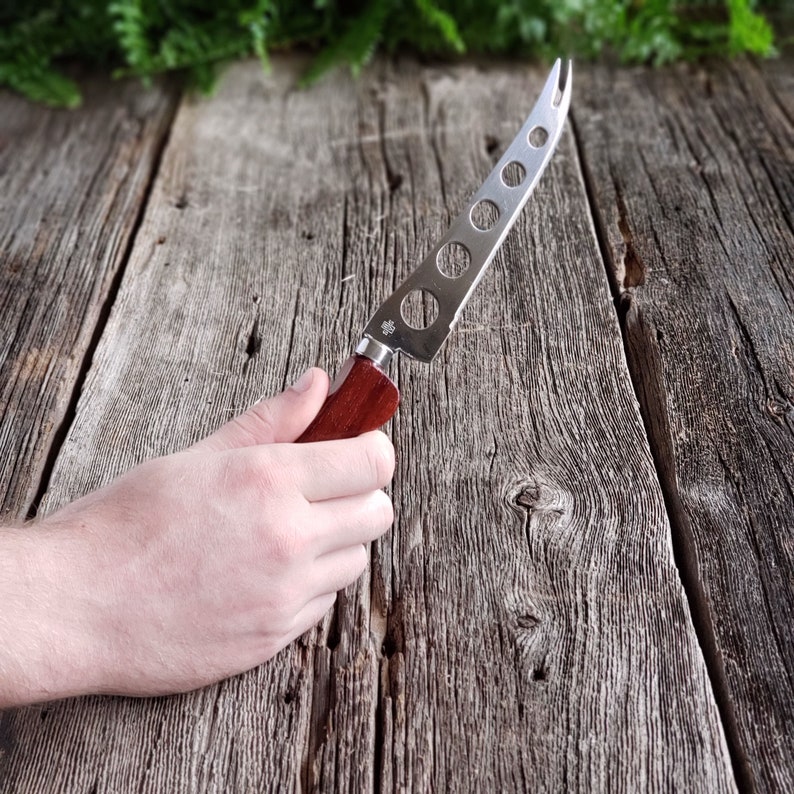 Cheese Knife, Exotic Wood Handle Kitchen Knife, Purpleheart - Etsy