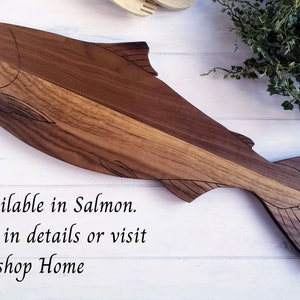 Serving Board Fish Shape, Coastal Fish Decor, Walnut Wood - Etsy